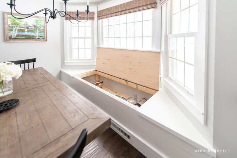 How to Build a Bay Window Bench with Hidden Storage — Nina Hendrick