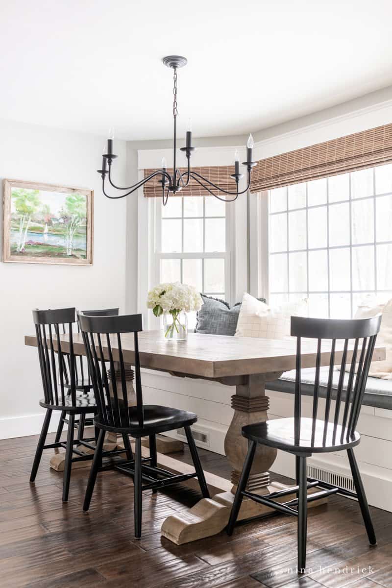 A Breakfast Nook Refresh with Contrast & Practicality — Nina Hendrick