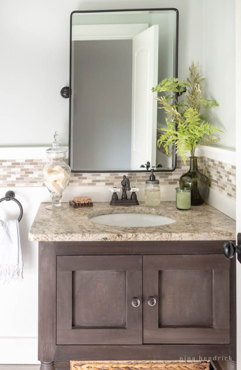 How to Build a DIY Bathroom Vanity | Nina Hendrick Home