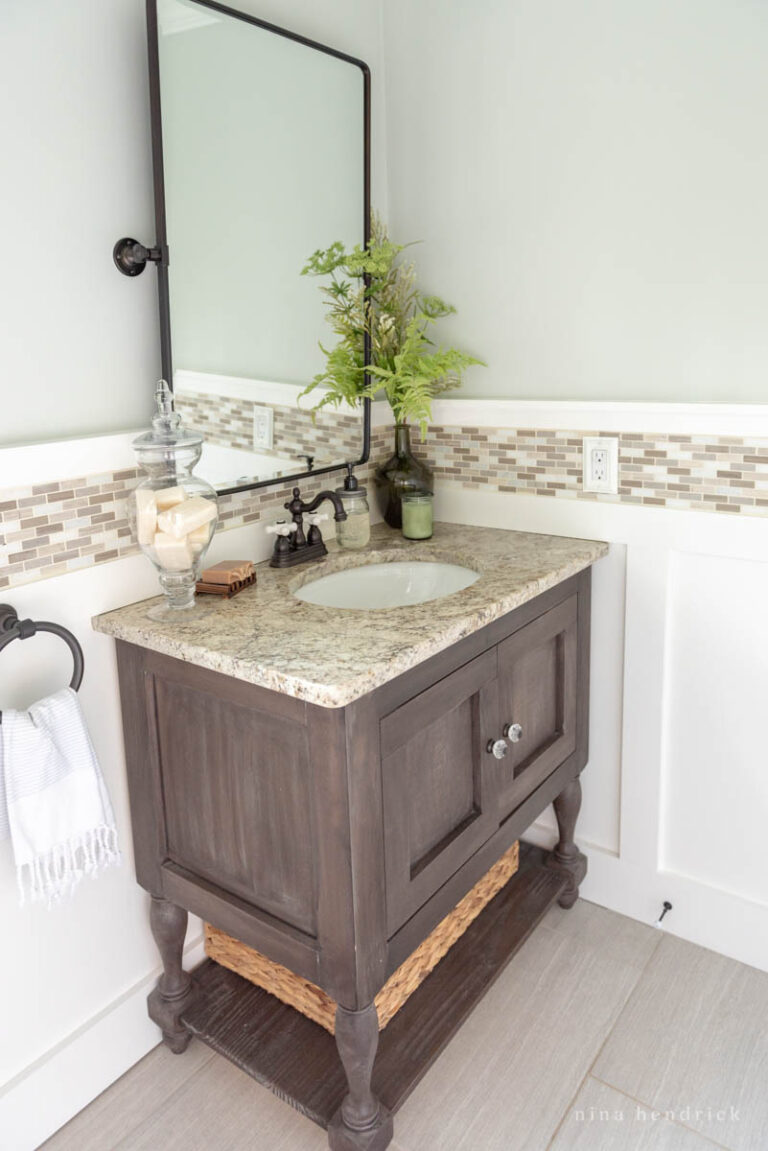How to Build a DIY Bathroom Vanity | Nina Hendrick Home