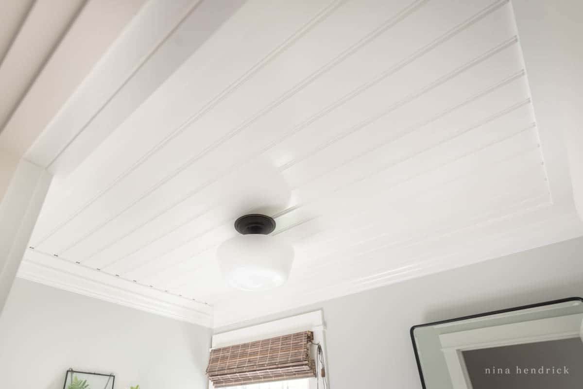 DIY Beadboard Ceiling Tutorial | Easy and Inexpensive Custom Treatment
