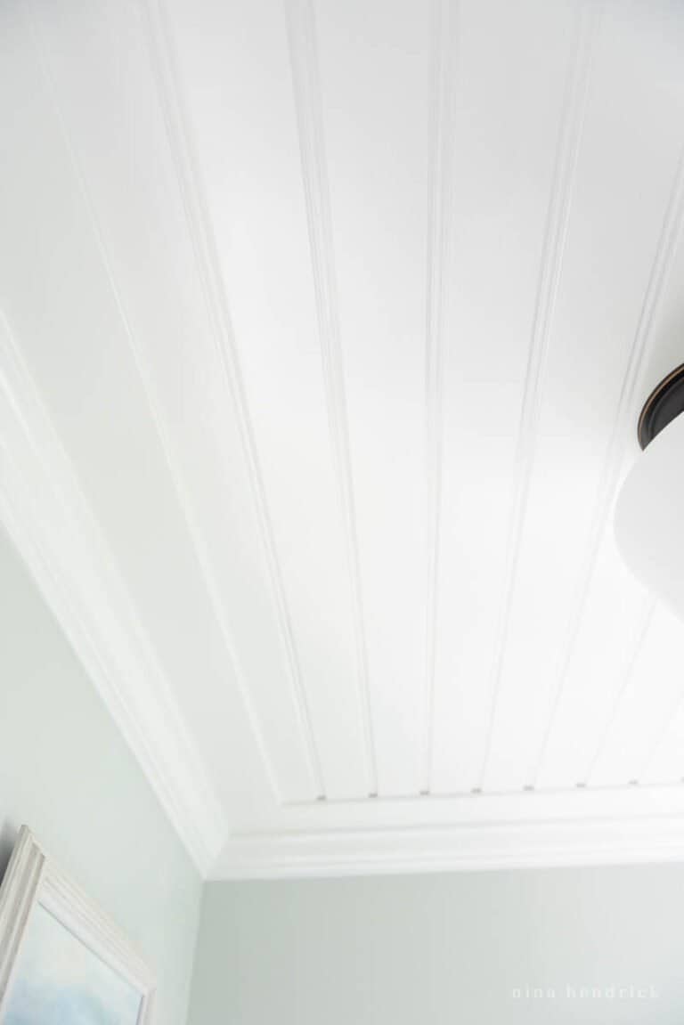 DIY Beadboard Ceiling Tutorial | Easy and Inexpensive Custom Treatment