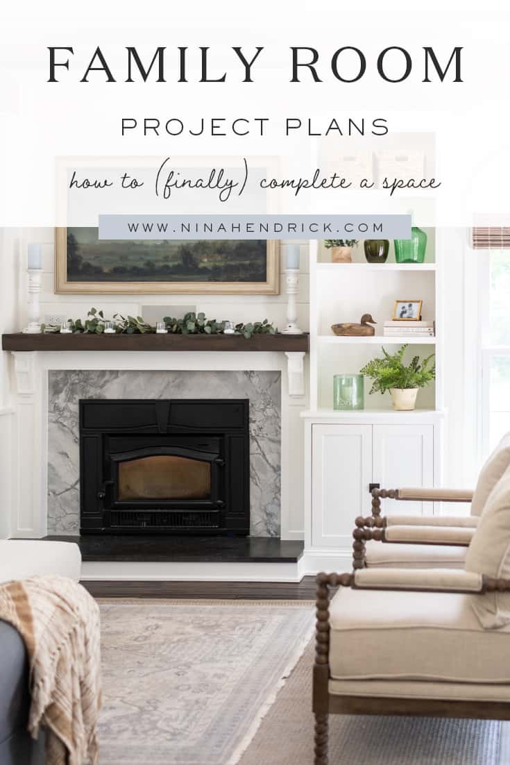 Family Room Project Plans & Lessons Learned - Nina Hendrick