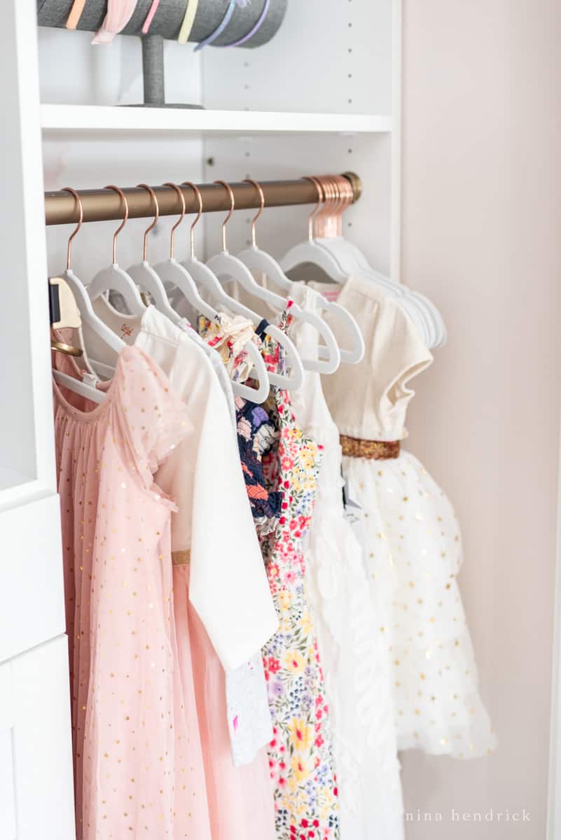 Floral Organized Girl Closet Makeover - Nina Hendrick