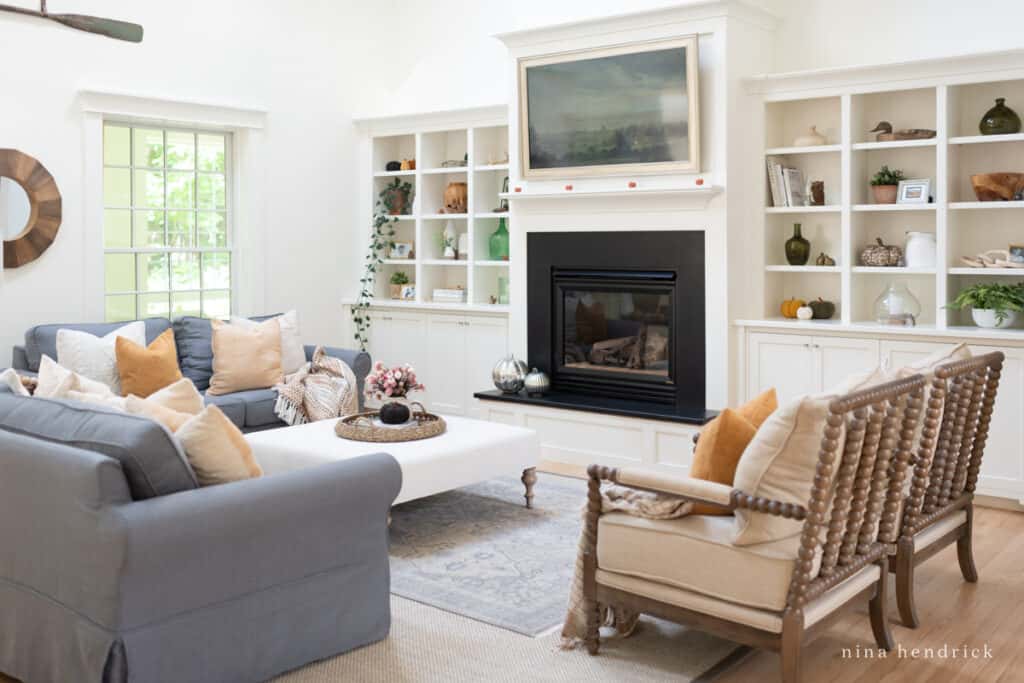 Natural & Simple Fall Home Tour with Farmhouse and Rustic Charm